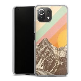 DeinDesign Xiaomi Mi 11 Lite 5G NE Handy Silikon H&uuml;lle Case transparent Handyh&uuml;lle Sunshine Mountain Retro Silikon Case