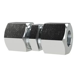 Riegler Gerade Verschraubung, Rohr-Au&szlig;en-&Atilde;&tilde; 20 mm, Stahl verz., PN bar 400 (GV20SST)
