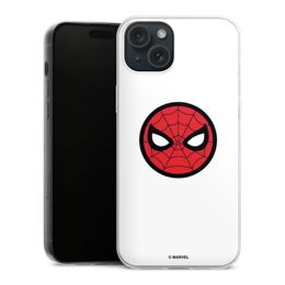 DeinDesign iPhone 15 Plus Handy Slim Case Silikon Handyh&uuml;lle transparent H&uuml;lle extra d&uuml;nn Merchandise Marvel Spiderman Silikon Slim Case