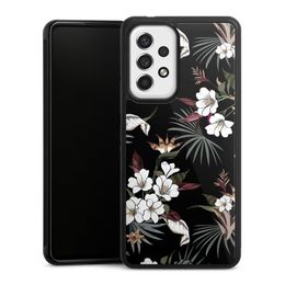 DeinDesign Galaxy A53 5G Handy Gallery Case Handyh&uuml;lle 9H Geh&auml;rtetes Glas R&uuml;ckseite H&uuml;lle Autumn Flowers Muster Gallery Case