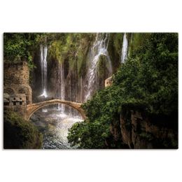 Wandbild Artland, B:90cm H:60cmfarbe bild(er): gr&uuml;n, Wohnzimmer, Bilder, "Die alte Br&uuml;cke", als Alubild, Leinwandbild, Poster, Wandaufkleber in