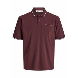 Jack & Jones JACK & JONES Herren Poloshirt "JCOFUSION PIQUE MESH COLLAR POLO SS"fudge, Gr. L, unifarben, Jersey, Obermaterial: 52% Baumwolle, 44% Polyester, 4%