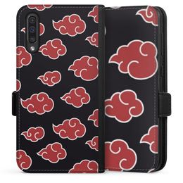 DeinDesign Galaxy A50 Handy Klapph&uuml;lle Handyh&uuml;lle aus Kunst Leder schwarz Flip Case Akatsuki Official Licensed Product Naruto Shippuden Sideflip mit Lasche