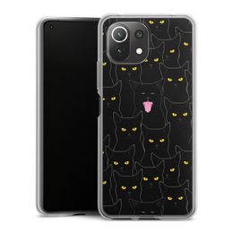 DeinDesign Xiaomi Mi 11 Lite 5G NE Handy Silikon H&uuml;lle Case transparent Handyh&uuml;lle Muster Eye Cat Silikon Case