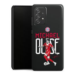 DeinDesign Galaxy A52s 5G Handy Premium Case Smartphone Handyh&uuml;lle Schutzh&uuml;lle gl&auml;nzend Fc Bayern M&uuml;nchen Michael Olise Official Licensed Product Premium Case