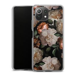 DeinDesign Xiaomi Mi 11 Lite 5G NE Handy Silikon H&uuml;lle Case transparent Handyh&uuml;lle Rose Wallpaper Flower Silikon Case