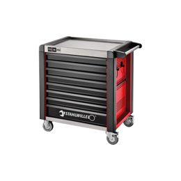 Stahlwille Werkstattwagen 98/8 PRO 8 Schubl. 651 x 1001 x 1020 mm rot, RAL 3020; schwarz RAL 9005 (81200174)