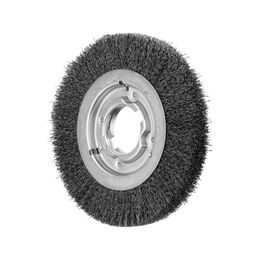 Pferd TOOLS Rundb&uuml;rste breit ungezopft RBU &Oslash;200x25xvariable Bohrung Stahl-Draht-&Oslash;0,30 Schleifbock (43506101)
