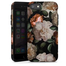 DeinDesign iPhone SE (2020) Handy Panzer Handyh&uuml;lle robuste Outdoor H&uuml;lle Schutzh&uuml;lle matt Rose Wallpaper Flower Tough Case
