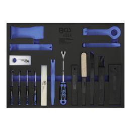 BGS-technic BGS Werkstattwageneinlage 3/3: L&ouml;sewerkzeuge, Montagekeile und Haken-Satz 17 teilig ; BGS technic (4034)