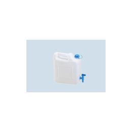 H&uuml;nersdorff H&uuml;nersdorff Wasserkanister ECO 12 L mit Hahn, HD-PE natur, fest montierter Ablasshahn (blau) (817500)