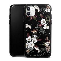 DeinDesign iPhone 11 Handy Silikon H&uuml;lle Case schwarz Handyh&uuml;lle Autumn Flowers Muster