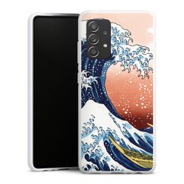 DeinDesign Galaxy A52s 5G Handy Silikon H&uuml;lle Case wei&szlig; Handyh&uuml;lle Japan Die Gro&szlig;e Welle Vor Kanagawa Art Silikon Case