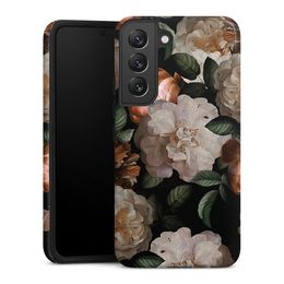 DeinDesign Galaxy S22 Handy Panzer Handyh&uuml;lle robuste Outdoor H&uuml;lle Schutzh&uuml;lle matt Wallpaper Rose Flower Tough Case