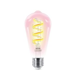 Philips LED-Leuchtmittel 'Smart LED' dimmbar Edison klar E27 warmwei&szlig; bis tageslichtwei&szlig;