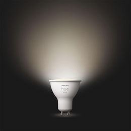 PHILIPS Hue LED-Leuchtmittel 'Hue White' dimmbar Reflektor klar GU10 400 lm warmwei&szlig;