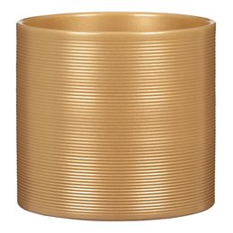 Scheurich &Uuml;bertopf 'Pearl Gold 14/828' Keramik goldfarben &Oslash; 14 x 13 cm