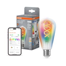 Osram LED-Leuchtmittel 'Smart' dimmbar Edison klar E27 4,8 W 470 lm RGB - tunable white