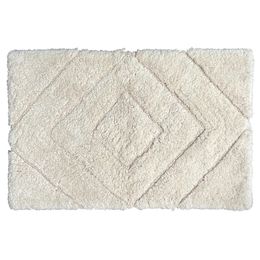 Badteppich 'Boho' cremefarben 60 x 90 cm