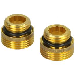 sanicomfort Anschlussnippel f&uuml;r Hahnblock 3/4" 1/2" 2 St&uuml;ck