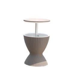 Garden Pleasure Beistelltisch 'K&uuml;hlbar POLAR' mit K&uuml;hlfach h&ouml;henverstellbar &Oslash; 48,8 x 57,5 cm