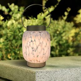 toom Solar-Au&szlig;entischlampe warmwei&szlig; IP 44 &Oslash; 12,5 x 17,5 cm