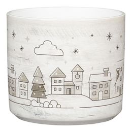 Scheurich &Uuml;bertopf 'Cozy Homes 14/631' Keramik bedruckt &Oslash; 13,6 x 12,2 cm