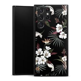 DeinDesign Galaxy S22 Ultra Handy Silikon H&uuml;lle Case schwarz Handyh&uuml;lle Flowers Muster Autumn