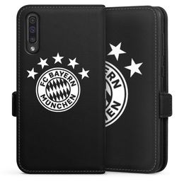 DeinDesign Galaxy A50 Handy Klapph&uuml;lle Handyh&uuml;lle aus Kunst Leder schwarz Flip Case Fcb Transparent Fc Bayern M&uuml;nchen Sideflip mit Lasche