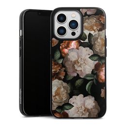 DeinDesign iPhone 13 Pro Handy Silikon H&uuml;lle Case schwarz Handyh&uuml;lle Wallpaper Rose Flower