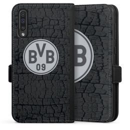 DeinDesign Galaxy A50 Handy Klapph&uuml;lle Handyh&uuml;lle aus Kunst Leder schwarz Flip Case Jersey Borussia Dortmund Bvb Sideflip mit Lasche