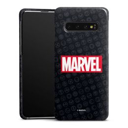 DeinDesign Galaxy S10 Handy Premium Case Smartphone Handyh&uuml;lle Schutzh&uuml;lle gl&auml;nzend Logo Marvel Comic Premium Case