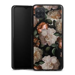 DeinDesign Galaxy A12 Handy Silikon H&uuml;lle Case schwarz Handyh&uuml;lle Wallpaper Rose Flower