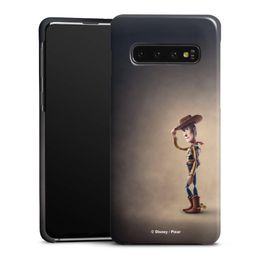 DeinDesign Galaxy S10 Handy Premium Case Smartphone Handyh&uuml;lle Schutzh&uuml;lle gl&auml;nzend Disney Pixar Toy Story Woody Premium Case