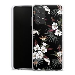 DeinDesign Galaxy A52s 5G Handy Silikon H&uuml;lle Case wei&szlig; Handyh&uuml;lle Flowers Muster Autumn Silikon Case
