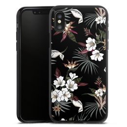 DeinDesign iPhone X Handy Silikon H&uuml;lle Case schwarz Handyh&uuml;lle Flowers Muster Autumn