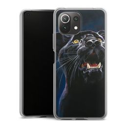 DeinDesign Xiaomi Mi 11 Lite 5G NE Handy Silikon H&uuml;lle Case transparent Handyh&uuml;lle Panther Jungle Animals Silikon Case