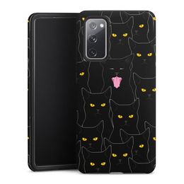 DeinDesign Galaxy S20 FE 5G Handy Panzer Handyh&uuml;lle robuste Outdoor H&uuml;lle Schutzh&uuml;lle gl&auml;nzend Muster Eye Cat Tough Case