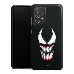DeinDesign Galaxy A52s 5G Handy Premium Case Smartphone Handyh&uuml;lle Schutzh&uuml;lle gl&auml;nzend Venom Marvel Official Licensed Product Premium Case
