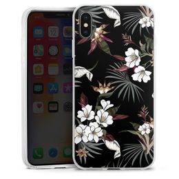 DeinDesign iPhone Xs Max Handy Silikon H&uuml;lle Case transparent Handyh&uuml;lle Flowers Muster Autumn Silikon Case