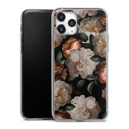 DeinDesign iPhone 11 Pro Handy Slim Case Silikon Handyh&uuml;lle transparent H&uuml;lle extra d&uuml;nn Wallpaper Rose Flower Silikon Slim Case
