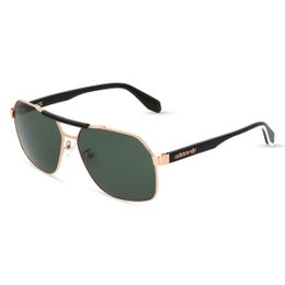 Adidas Originals OR0064 | Herren-Sonnenbrille | Fassung: Vollrand, Quadratisch, Metall, Gold | Glasfarbe: G15