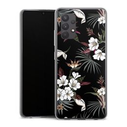 DeinDesign Galaxy A32 4G Handy Silikon H&uuml;lle Case transparent Handyh&uuml;lle Flowers Muster Autumn Silikon Case