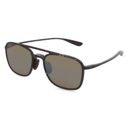 Maui Jim H447 Keokea | Unisex-Sonnenbrille | Fassung: Vollrand, Pilot, Kunststoff, Havanna | Glasfarbe: Braun
