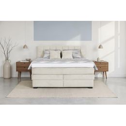 Boxspringbett DIE PLANBAR, B:174cm L:217cmcord natur, 88% Polyester, 12% Polyamid, Komplettbetten, "OC-ON21088", inkl. Matratzen u. Bonellfederkern