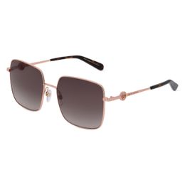 Marc Jacobs 654/S | Damen-Sonnenbrille | Fassung: Vollrand, Quadratisch, Metall, Kupfer Gold | Glasfarbe: Braun Verlaufend