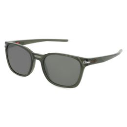 Oakley OO9018 OJECTOR | Herren-Sonnenbrille | Fassung: Vollrand, Quadratisch, Kunststoff, Gr&uuml;n | Glasfarbe: Grau