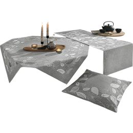 unisex Tischdecke hellgrau, Gr&ouml;&szlig;e 40x90 cm - Tischl&auml;ufer