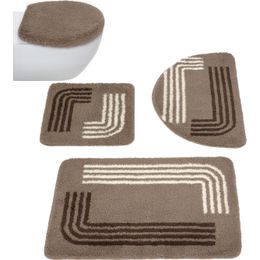 Hagemann unisex Badematte sesam, Gr&ouml;&szlig;e 47x50 cm - Deckelbezug