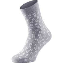 w&auml;schepur Damen Socken grau-wei&szlig;, Gr&ouml;&szlig;e 39-42
